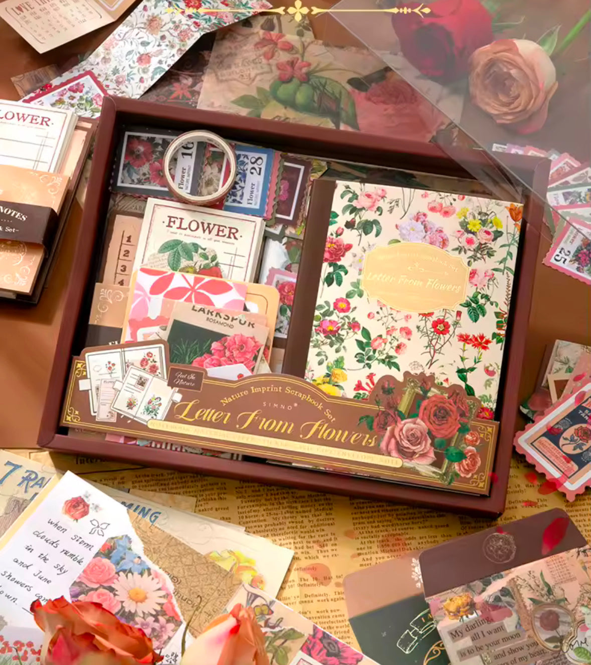 Vintage Flower Notebook Set – GoldSpur